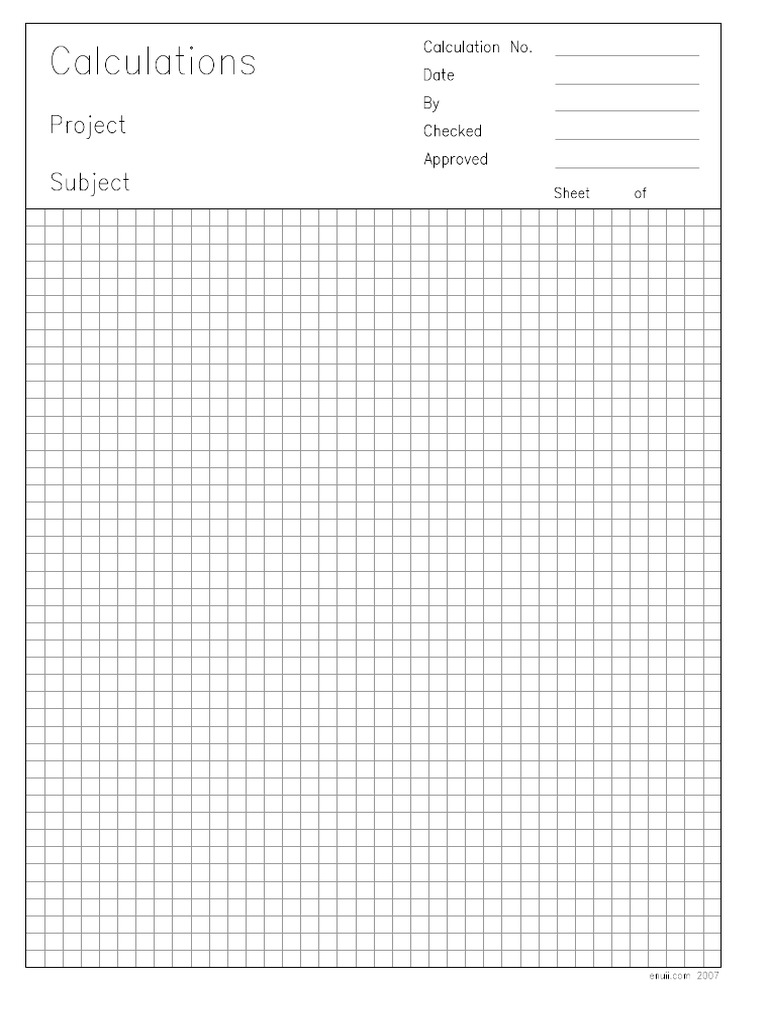 A4 Calculation Sheet PDF | PDF