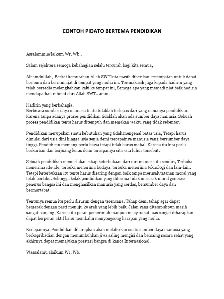 Pidato 3 | PDF