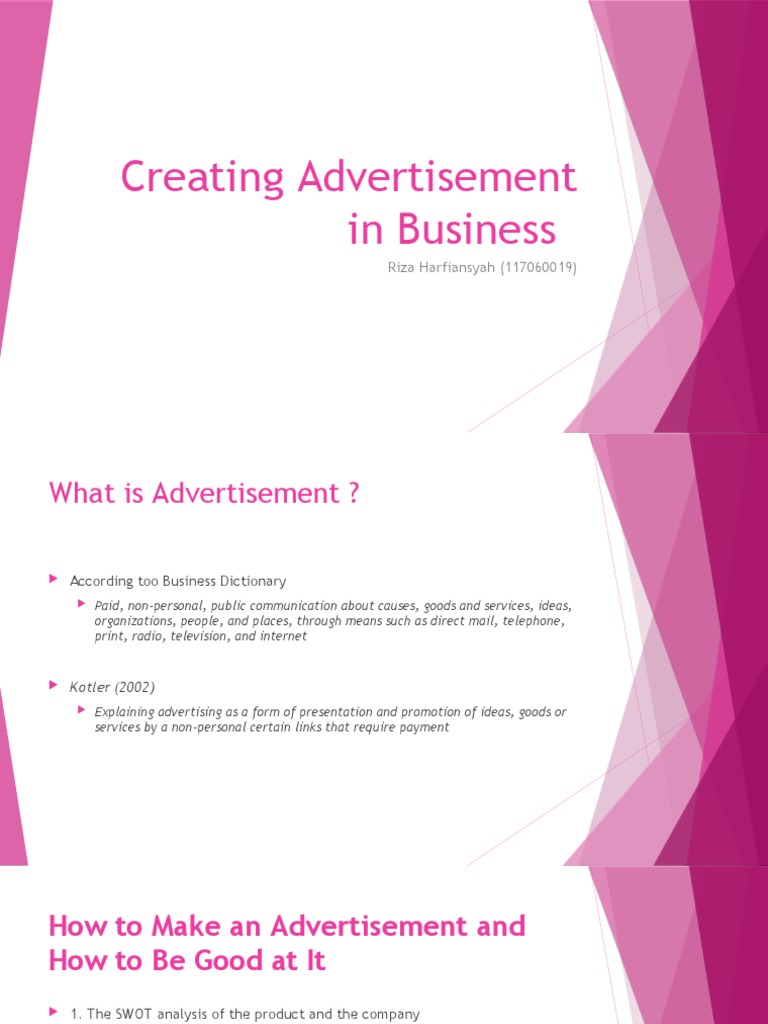 Creating Advertisement in Business | PDF | Target Audience | Advertising