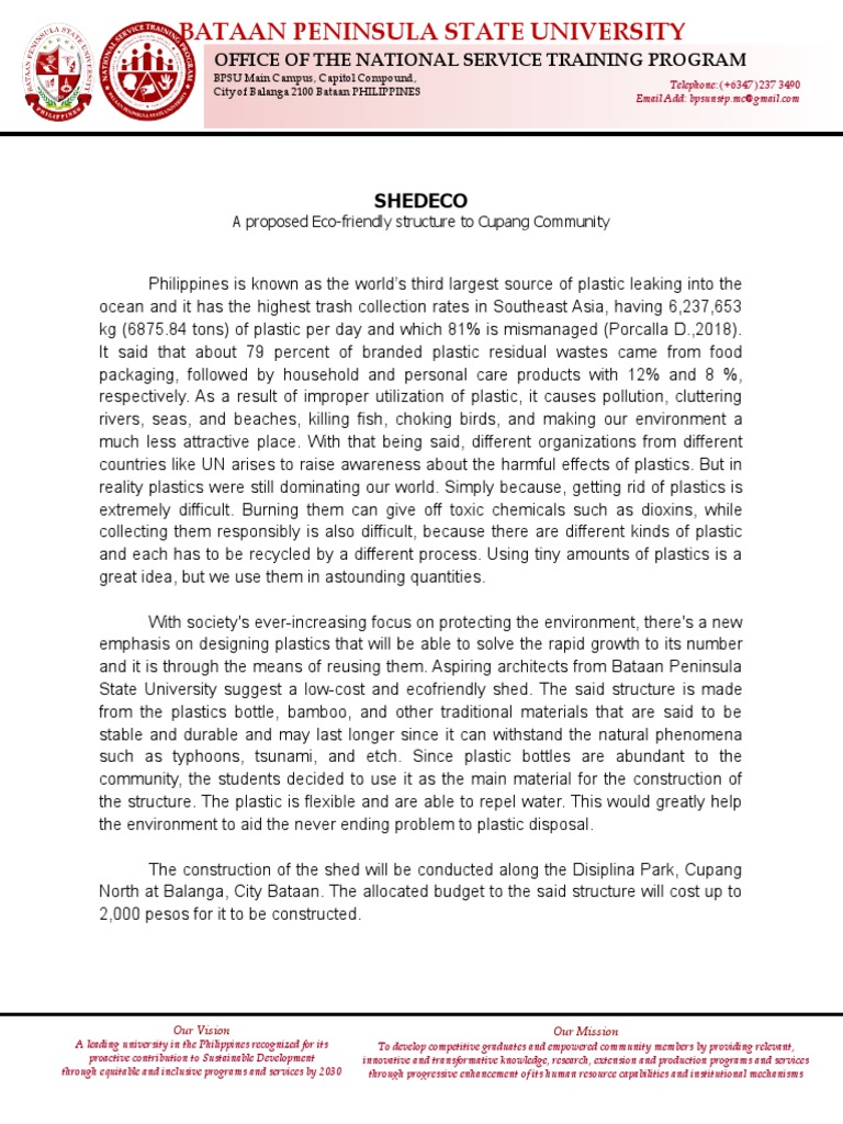 Narrative Report For Environmental Protection Awareness Program | PDF ...