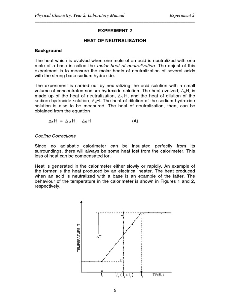 Heat of Neutralization Lab Guide | PDF | Heat Capacity | Heat