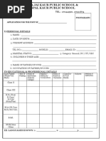 Teacher Application Form Template | PDF
