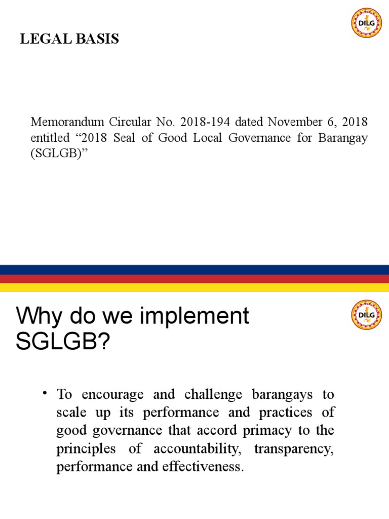 SGLG For Barangay | PDF | Economies | Public Sphere