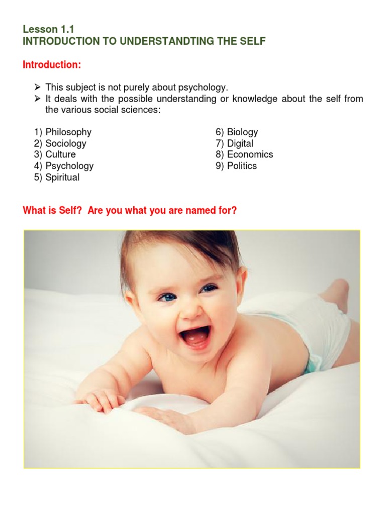 Understanding the Self: A Multidisciplinary Approach | PDF
