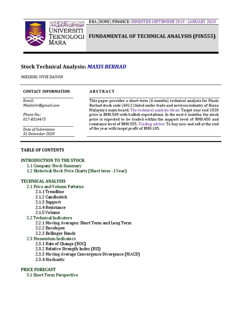 Assignment Ind (FIN555) | PDF | Technical Analysis | Investing