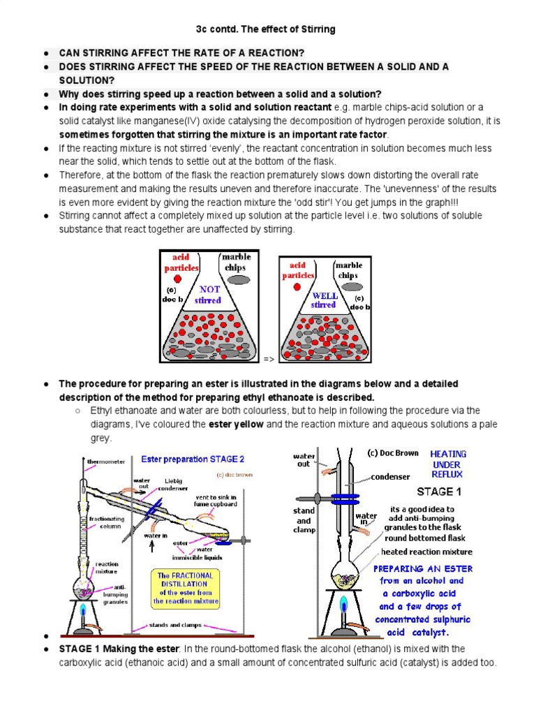 The Effect of Stirring PDF | PDF | Catalysis | Chemical Engineering