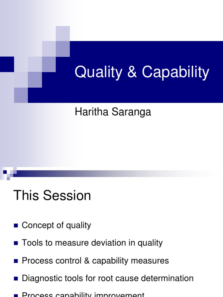 Quality Process Capability Improvement | PDF | Six Sigma | Standard Deviation