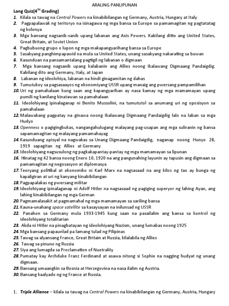 4th Grading Exam | PDF