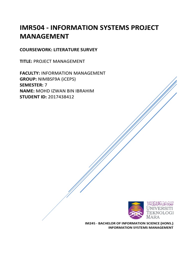 Imr504 - Information Systems Project Management | PDF | Project ...