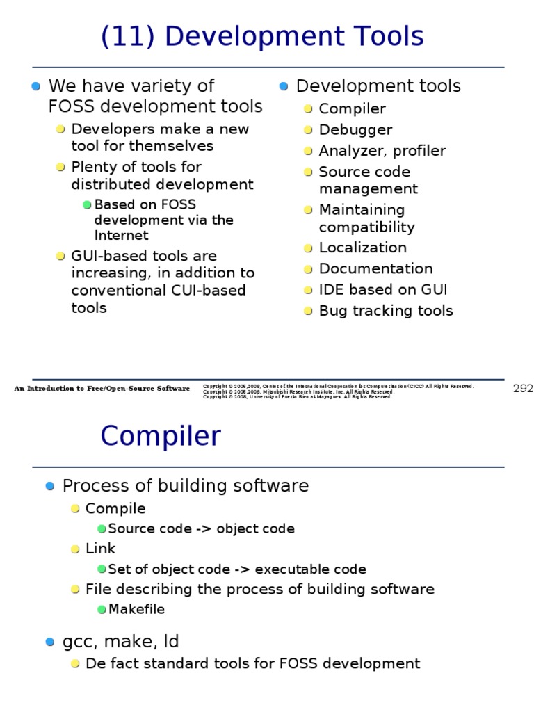 Development Tools: We Have Variety of FOSS Development Tools ...