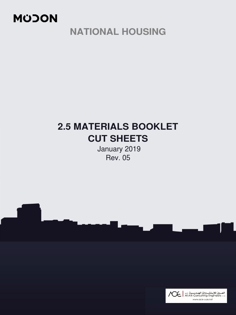 Cut Sheet Rev.05 | PDF | Specification (Technical Standard) | Tile