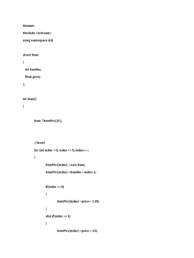 Answer | Download Free PDF | Pointer (Computer Programming) | Algorithms And Data Structures