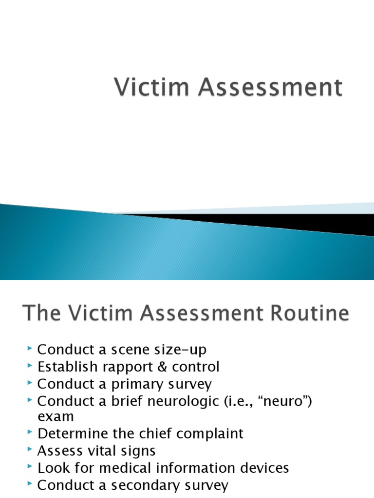 Victim Assessment | PDF | Breathing | Thorax