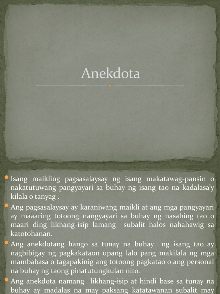 Anekdota at 4 Na Komponent | PDF