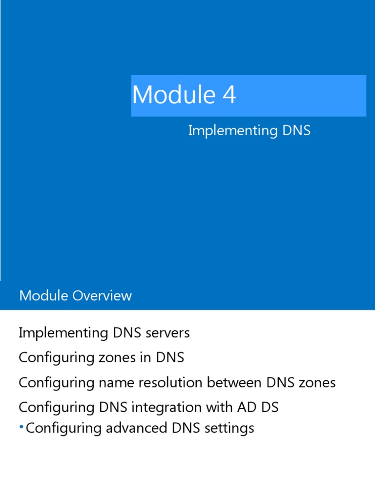 Implementing DNS | PDF | Domain Name System | Active Directory