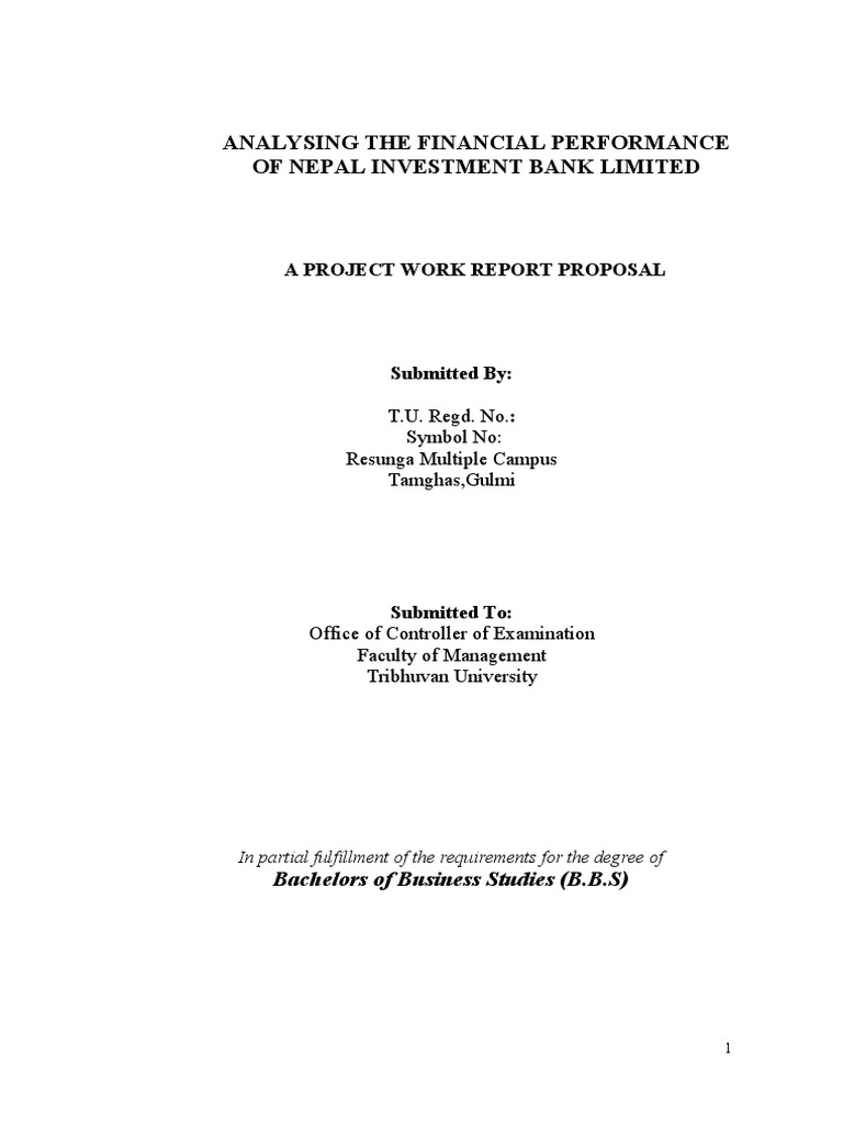 Invst Bank Proposal | PDF | Banks | Investment Banking