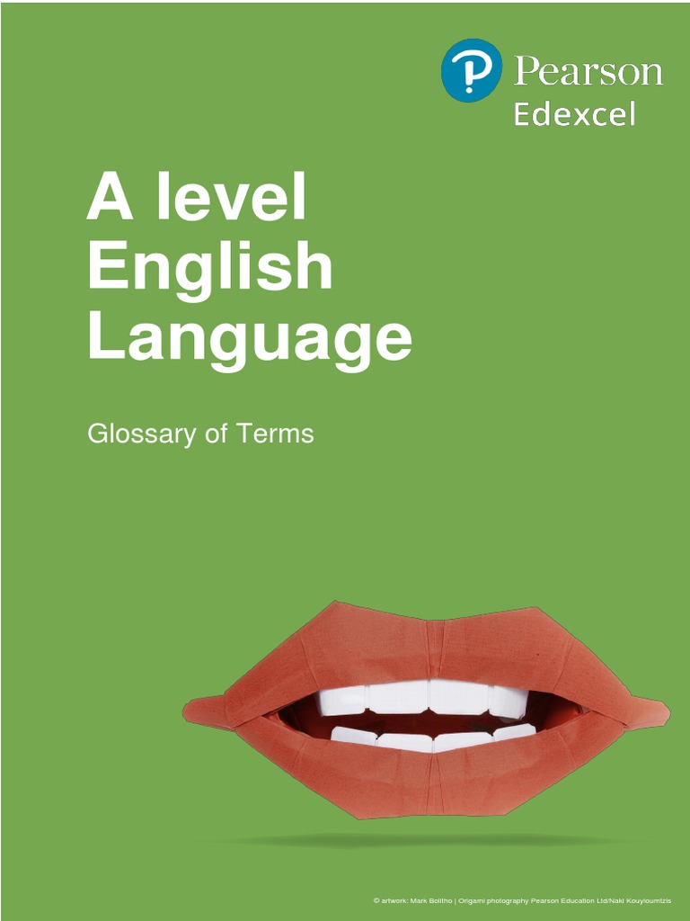 Al English Lang Glossary of Terms | PDF | Clause | Verb