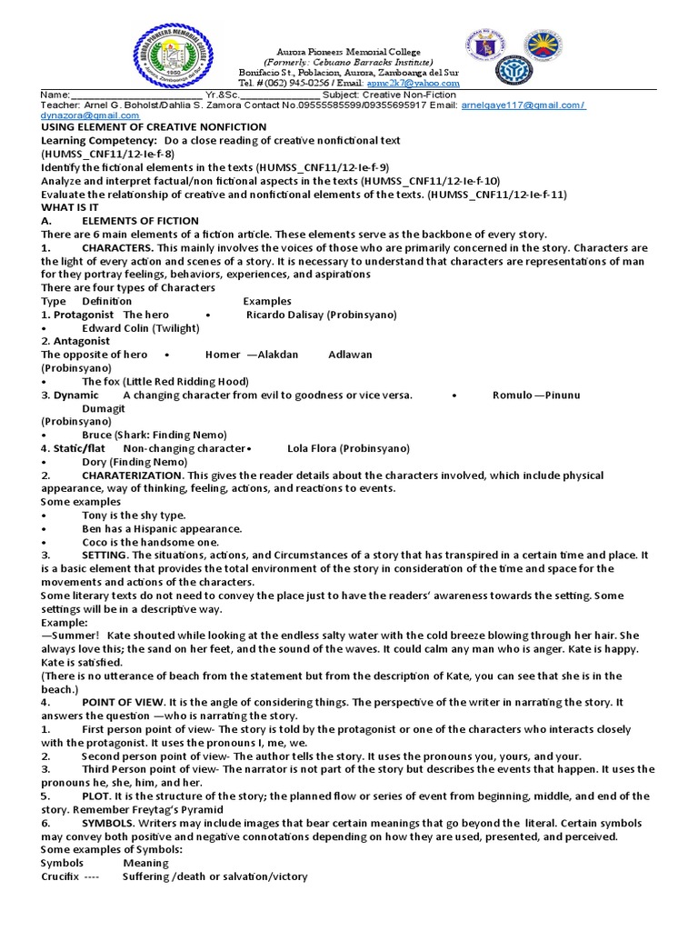 Module 4 Creative Non Fiction | PDF | Irony | Narration