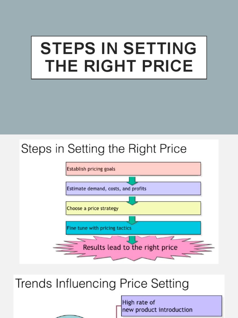 Steps in Setting The Right Price | PDF