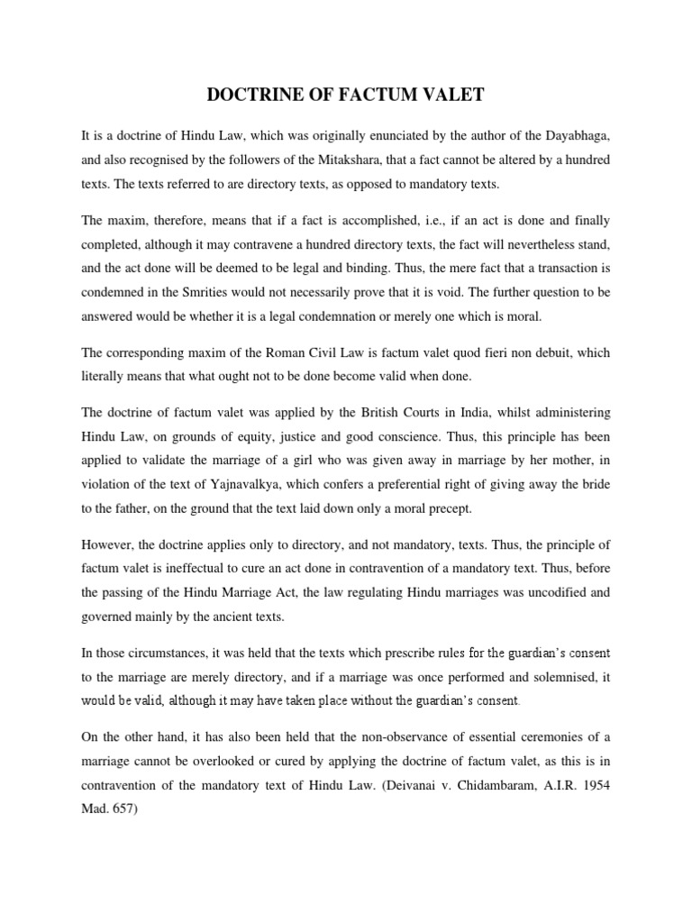 Doctrine of Factum Valet-2 | PDF | Marriage | Public Law