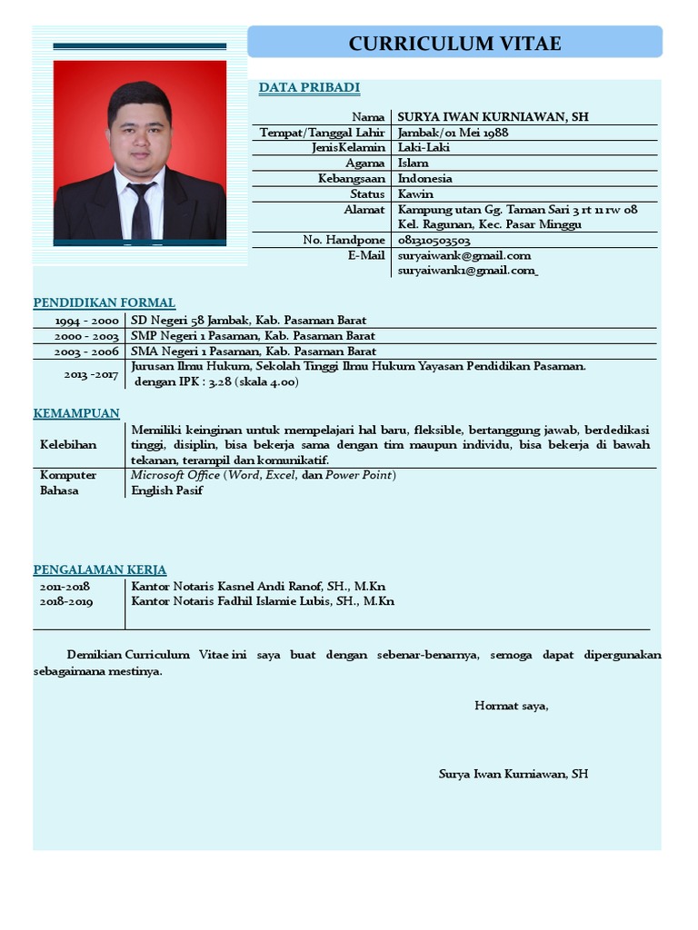 CV Surya Iwan Kurniawan | PDF