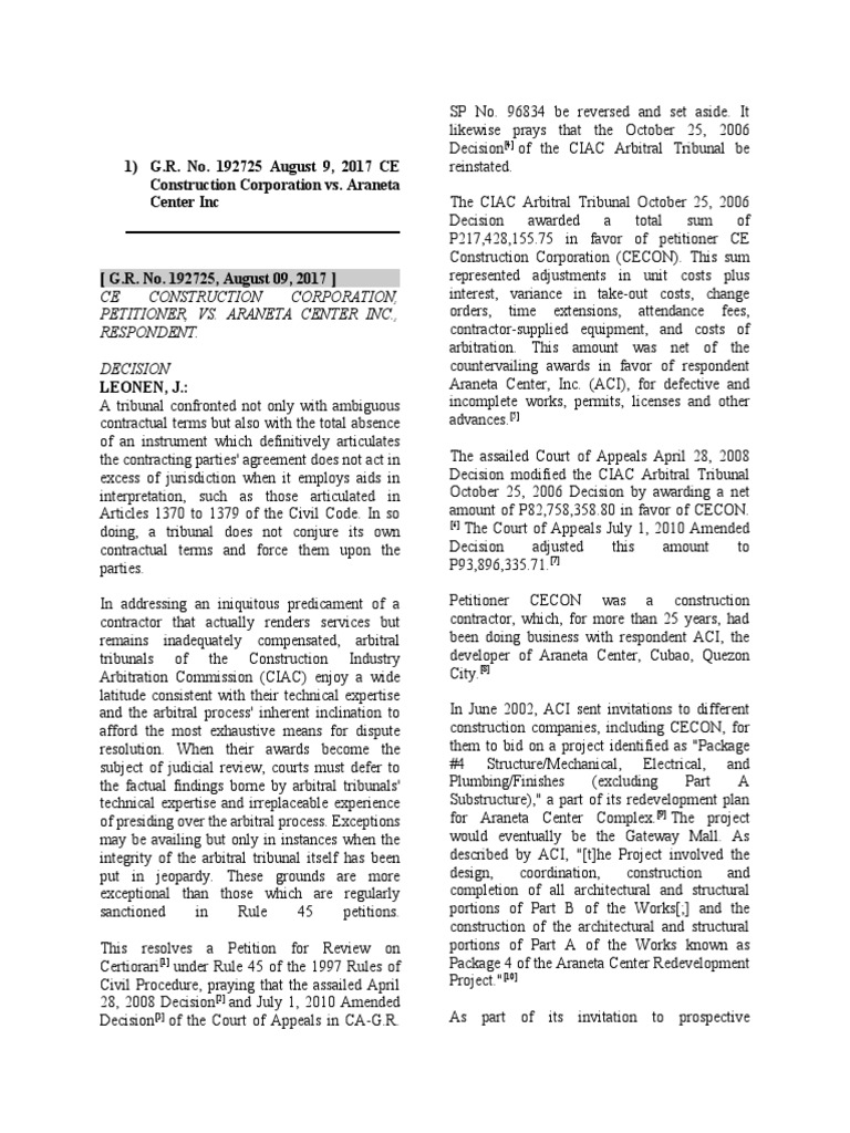 CASE DIGESTS - Special ADR Rules | PDF | Arbitration | Alternative Dispute Resolution