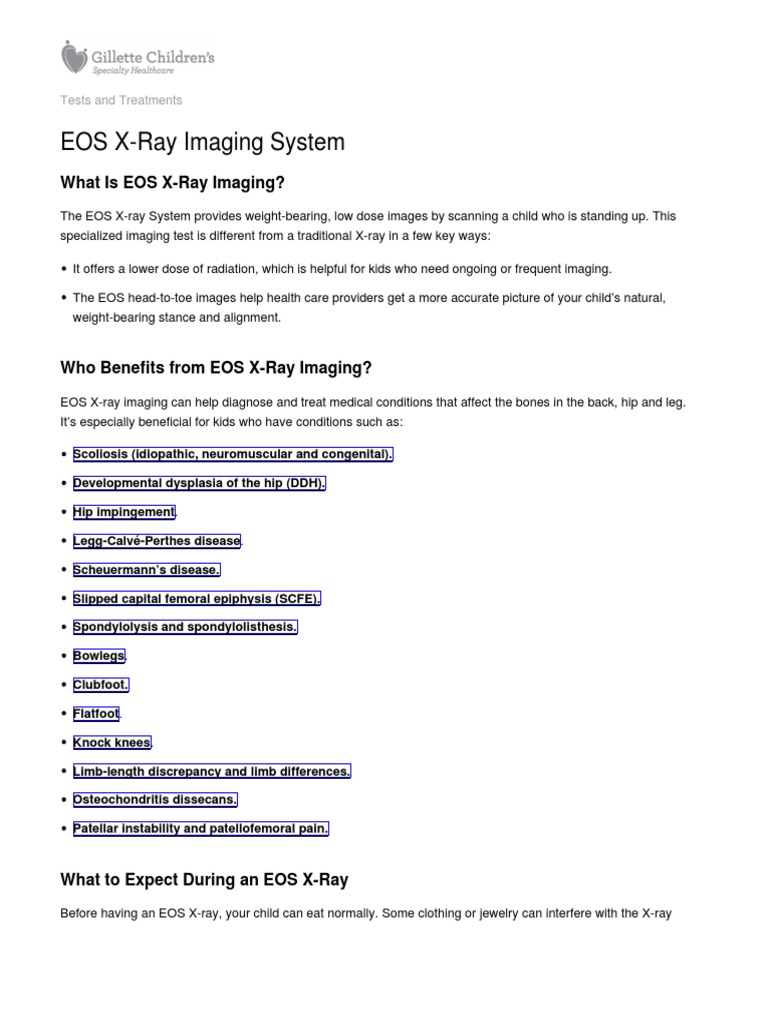 What Is EOS X-Ray Imaging? | PDF | Radiology | Medical Imaging
