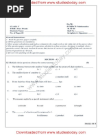 CBSE Class 5 Maths Revision Test Worksheets | PDF | Mathematics ...