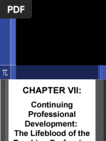 Chapter 7 Continuing Professional Education CPD | PDF | Teachers | Professional Development