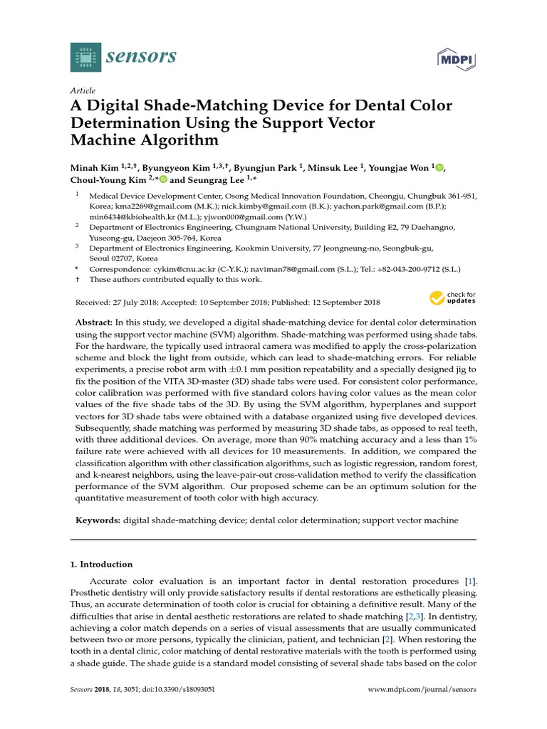 Digital Shade Guide | PDF | Cross Validation (Statistics) | Dentistry