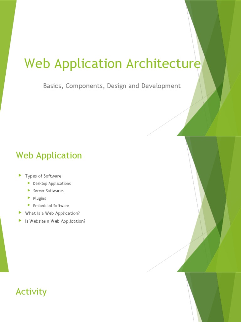 Web Application Architecture Basics Components Design And Development Pdf Web Application 1330
