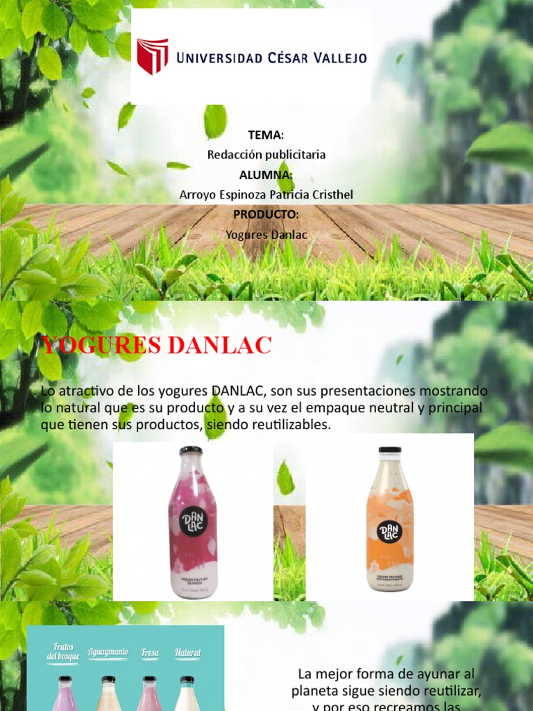 Yogures Danlac: Sostenibilidad y Naturaleza | PDF