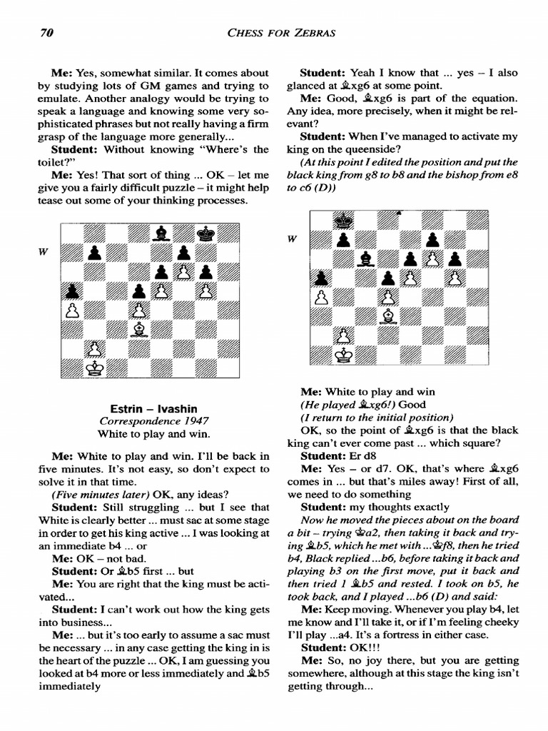 Estrin - Ivashin (1947) - Analiza Iz Rowson - Chess For Zebras (71-75 ...