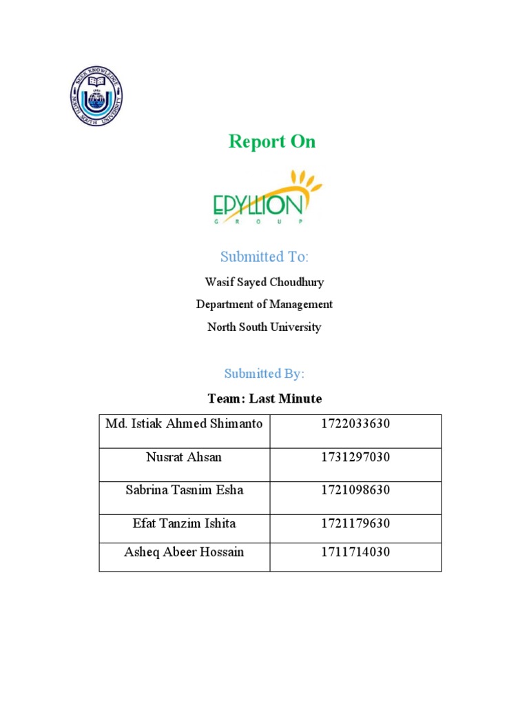 Report On: Submitted To | PDF | Quality Assurance | Inventory