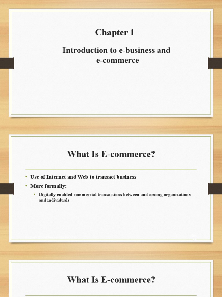 Introduction To E-Business and E-Commerce | PDF | Electronic Business ...
