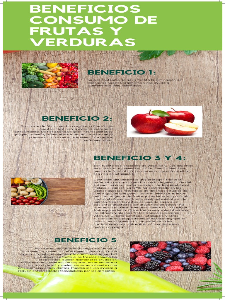 Cuadro De Beneficios De Frutas Y Verduras