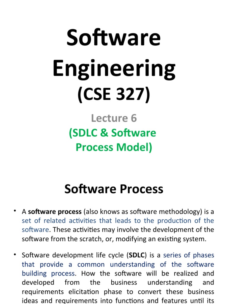 Software Engineering: (SDLC & Software Process Model) | PDF | Software ...
