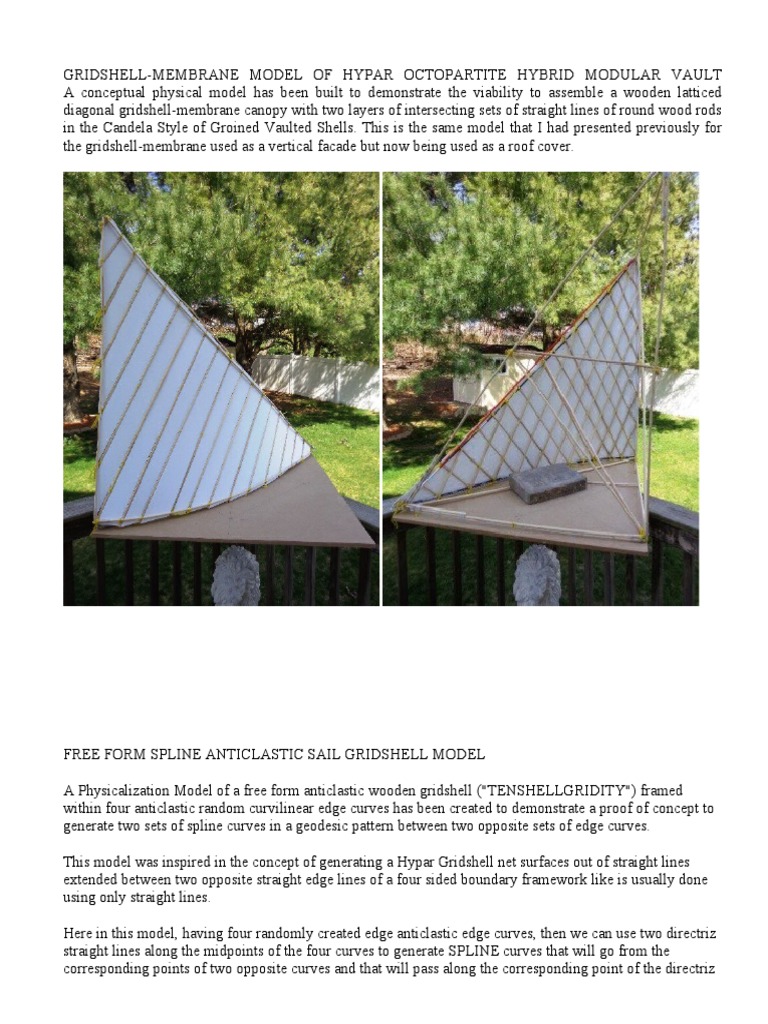 Hypar Octopartite Gridshell Roof Model | PDF | Home & Garden