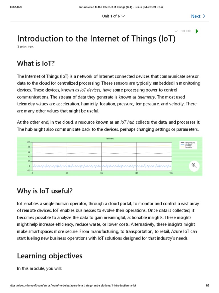 1introduction To The Internet of Things (IoT) - Learn - Microsoft Docs ...