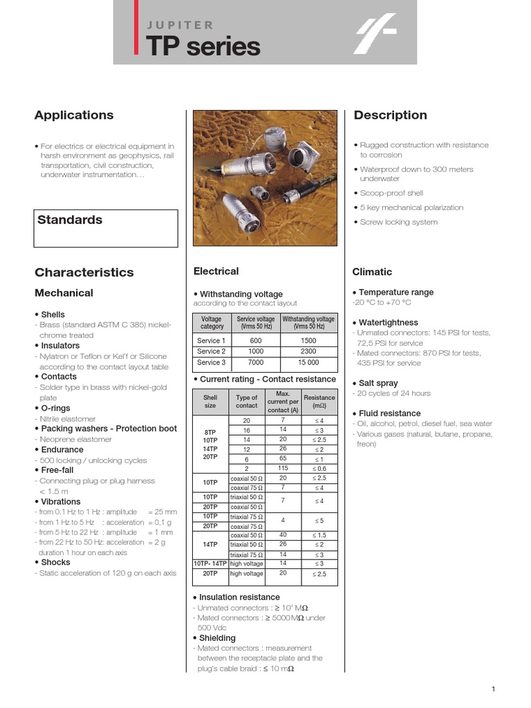 Jupiter TP Series Connectors PDF | PDF | Electrical Connector ...