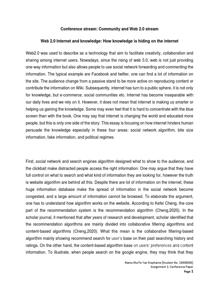 Conferencepaper Final | Download Free PDF | Web 2.0 | Web Search Engine