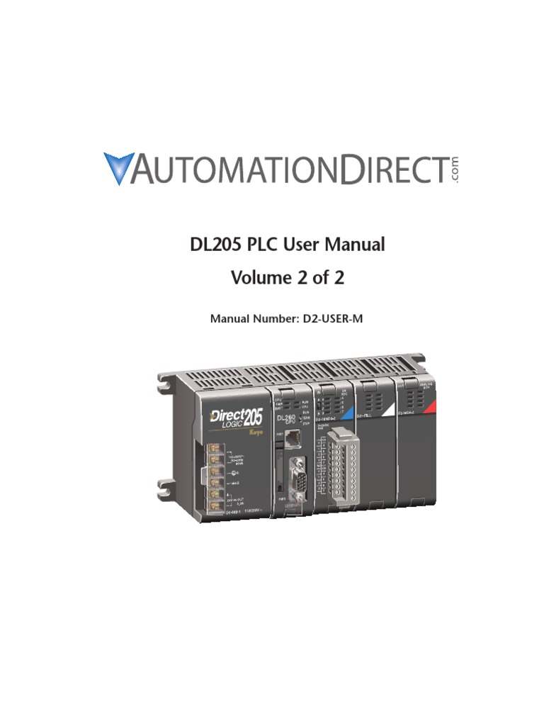 DL205 PLC User Manual Vol 2 | PDF | Programmable Logic Controller | Automation