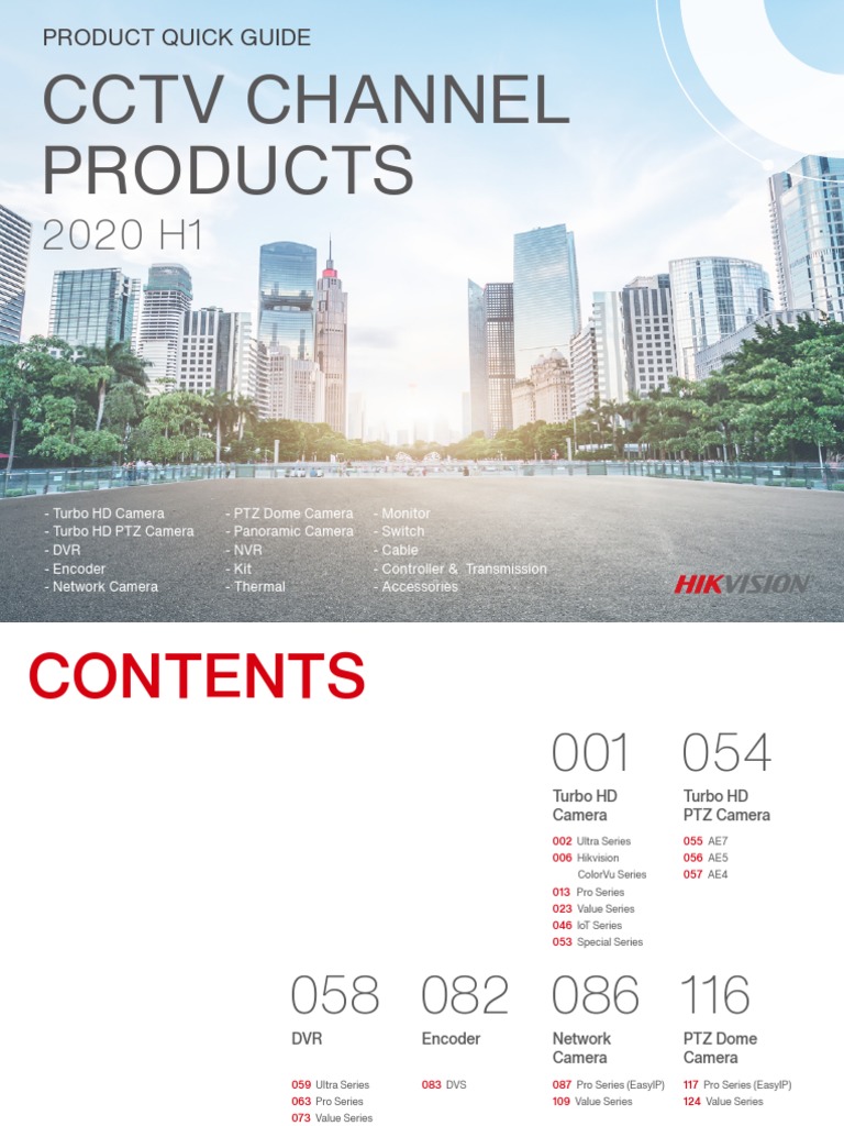 CCTV Channel Product Quick Guide 2020H1 PDF | PDF | Codec | Security Alarm