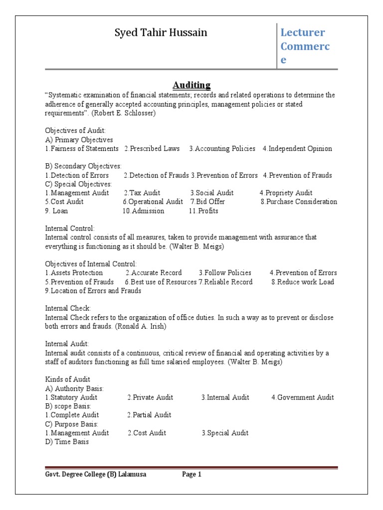 Auditing & Business Math Terms Final 6 | PDF | Audit | Interest