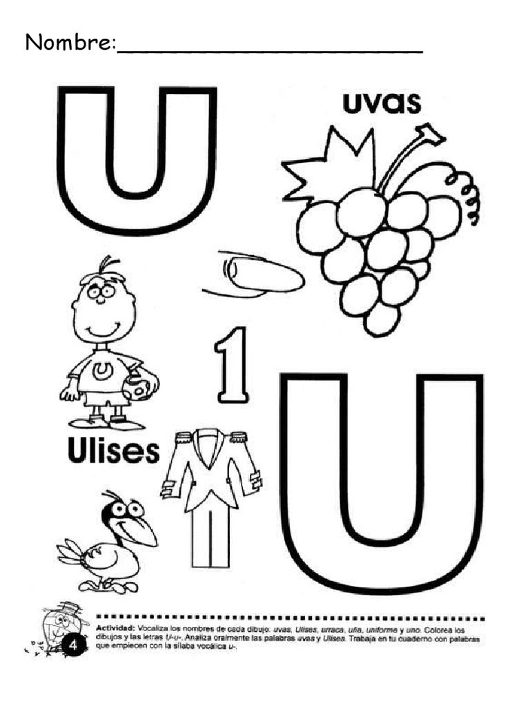 Hojas de Trabajo Las Vocales | PDF