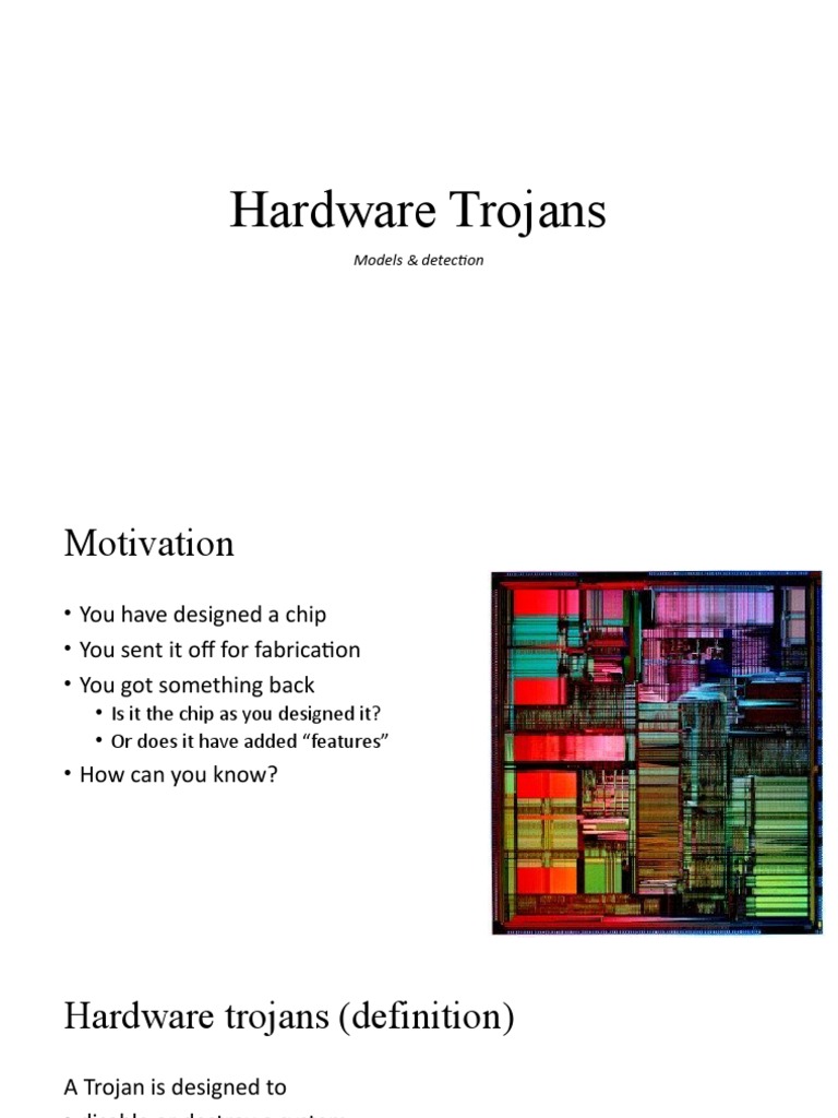 Understanding Hardware Trojans and Detection | PDF | Information And ...
