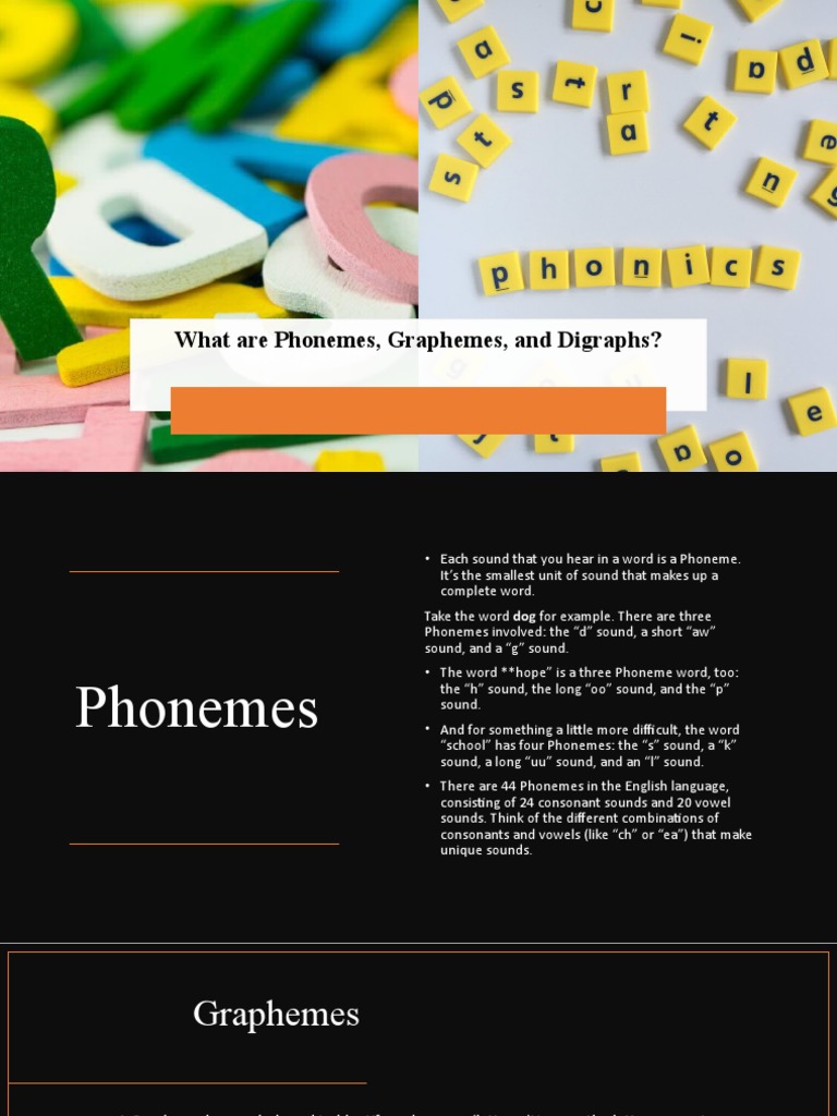 What Are Phonemes, Graphemes, and Digraphs | PDF | Phoneme | Consonant