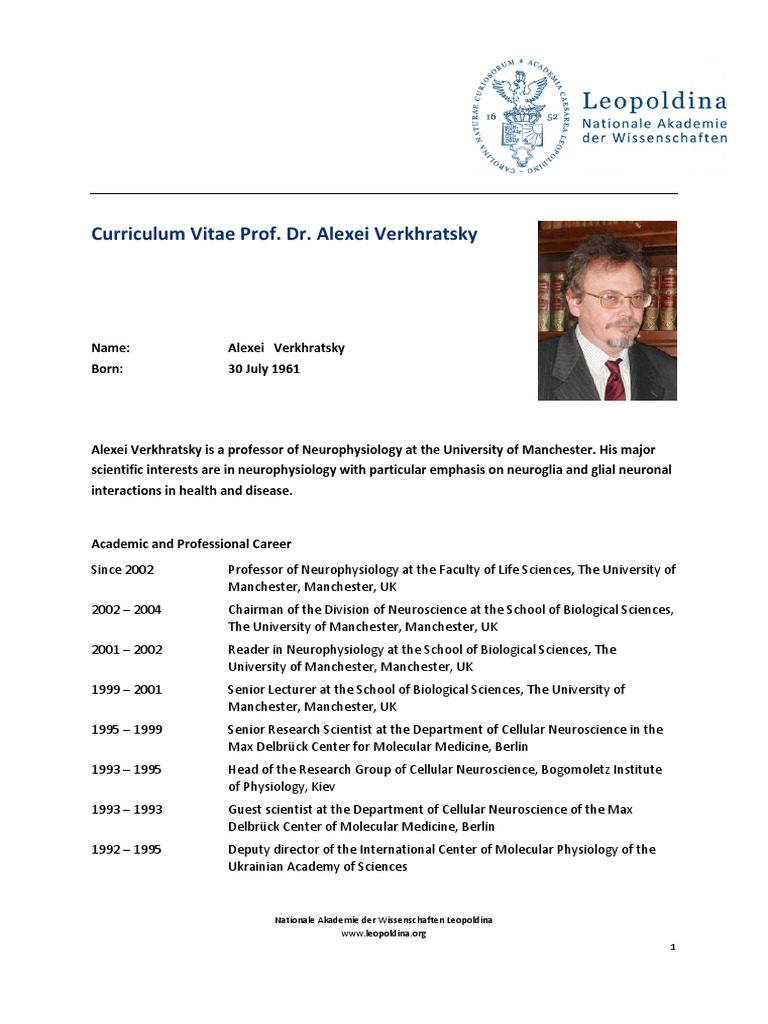 CV Model | PDF | Biology | Neuroscience