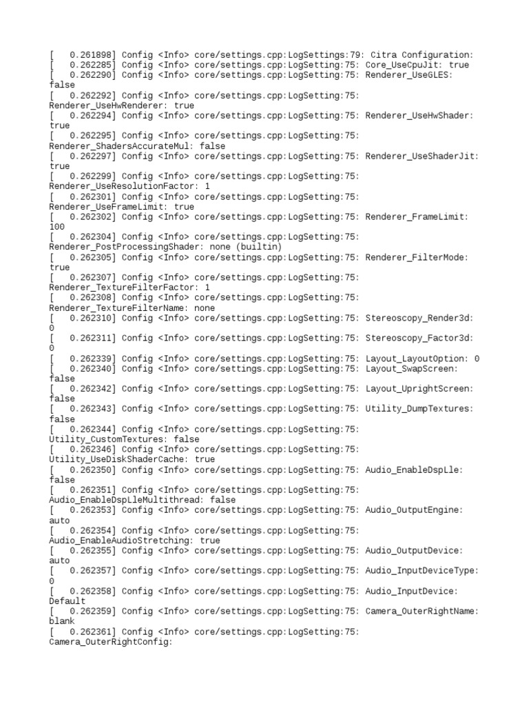 Citra Log | PDF | Computer Hardware | System Software