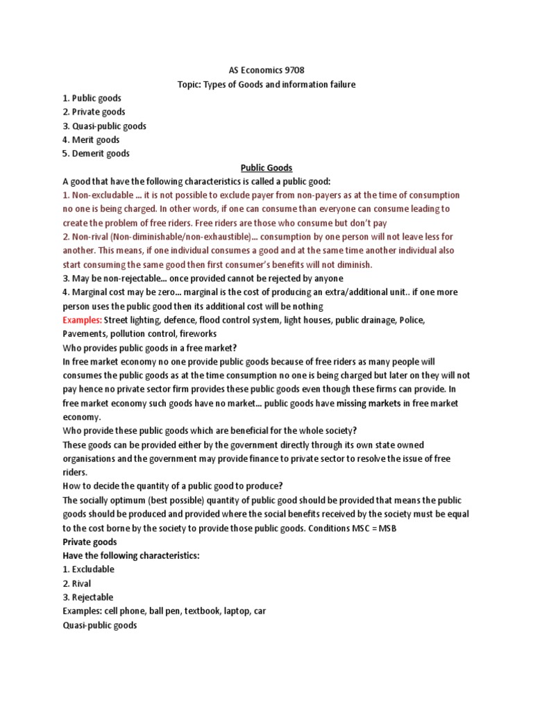 Types of Goods | PDF | Factors Of Production | Microeconomics